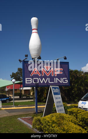 Redcliffe, Queensland, Australia: Roadside sign for Red Rooster fast ...