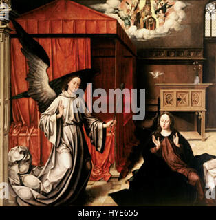 Joos van Cleve - The Annunciation Stock Photo - Alamy