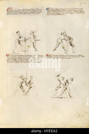 A page from Fiore dei Liberi's manuscript, showcasing the aiming points ...