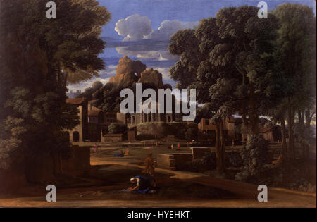 Landscape with the Ashes of Phocion, Nicolas Poussin, 1648 Stock Photo ...