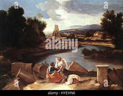 Nicolas Poussin - Landscape with St. Matthew Stock Photo - Alamy