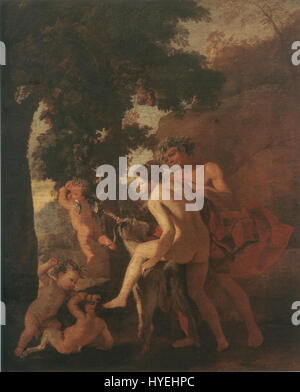 Nicolas Poussin's 'Nymph Riding a Goat' (1630) is a classical painting ...