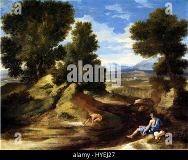 Landscape 17th century by Nicolas Poussin Stock Photo - Alamy