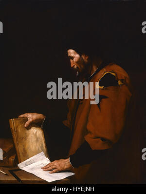 'A Philosopher' by Jusepe de Ribera is an oil painting from the Baroque ...