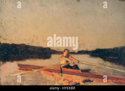 Sketch of max schmitt in a single scull thomas eakins Stock Photo - Alamy