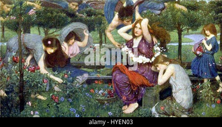 Sketch for Flora and the Zephyrs 1898 by John William Waterhouse Stock ...