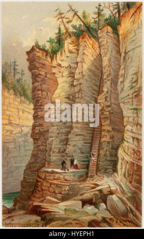 Cathedral Rocks, Ausable Chasm 2 (Boston Public Library Stock Photo - Alamy