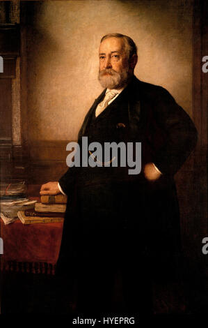 This portrait by Eastman Johnson depicts Benjamin Harrison, the 23rd ...