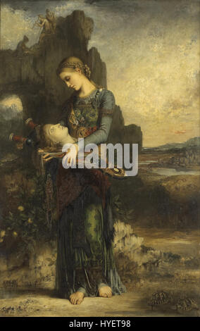 This painting by Gustave Moreau captures a mythological scene ...