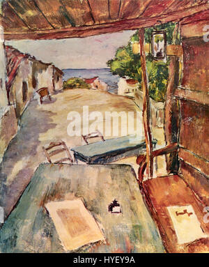 A painting by Nicolae Tonitza depicting the coastal town of Mangalia ...