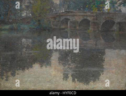 Robert Vonnoh The Bridge at Grez Stock Photo - Alamy