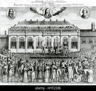 The painting The Execution of King Charles I depicts the final moments ...