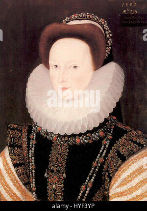 This portrait of Anne Knollys, painted by Robert Peake, showcases the ...