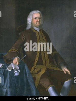 The portrait of Colonel Theodore Atkinson, painted by Joseph Blackburn ...