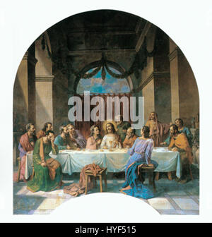 Depiction of the Last Supper, an iconic moment in Christian theology ...