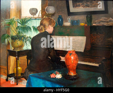 Charles Frederic Ulrich moment musicale 1883 Stock Photo - Alamy