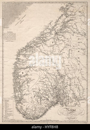 This historical map, 'Veikart over Norge', showcases the road systems ...