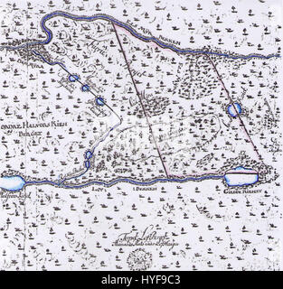 Old map 1739 Stock Photo - Alamy