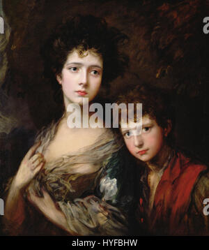 This portrait by Thomas Gainsborough depicts Elizabeth Ann Linley, the ...