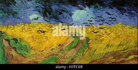 Wheat Field with Crows, 1890 painting by Vincent van Gogh - Very high ...
