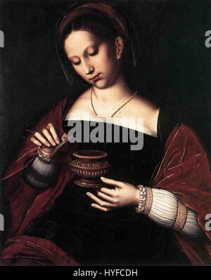 This painting by Ambrosius Benson portrays the biblical story of Judith ...