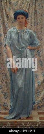 Albert Joseph Moore's painting 'Sapphires' depicts a woman draped in ...
