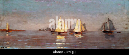 Winslow Homer's painting 'Mackerel Fleet at Dawn' (1884) depicts the ...