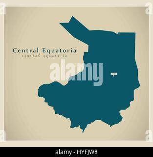 Central Equatoria state (States of South Sudan, Equatoria Region) map ...