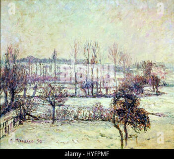 Camille Pissarro, Snow Effect at Éragny (Effet de neige à Éragny), 1894 ...