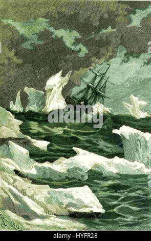 'The Field of Ice,' illustrated by Riou and Montaut, depicts the ...