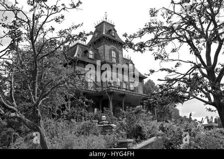 Phantom Manor Haunted House Attraction Disneyland Paris in France. Dark ...