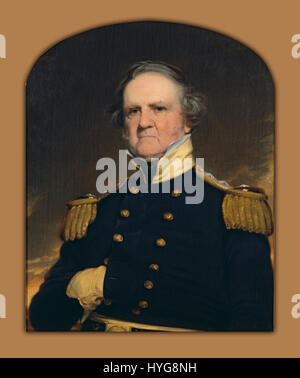 This portrait depicts General Winfield Scott, a key military figure in ...