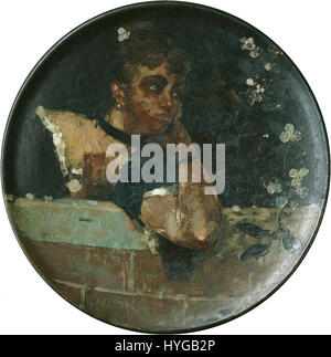 An 1879 oil painting by Winslow Homer depicting a young girl with a ...