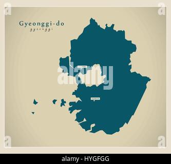 south korea gyeonggi province map Stock Vector Image & Art - Alamy