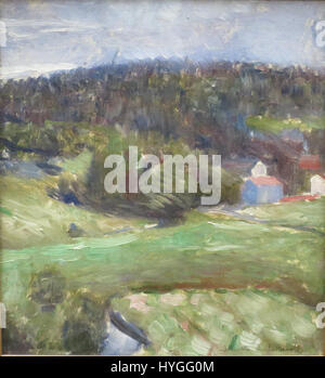 'Landscape' by Edvard Munch, 1890 Stock Photo - Alamy