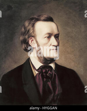 This portrait captures Richard Wagner, the renowned German composer ...