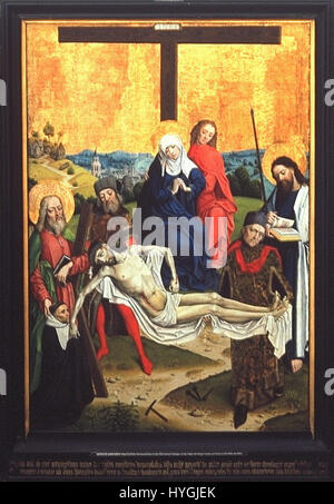 The Descent from the Cross; the central panel of a triptych painting by Peter Paul Rubens (1577 ...