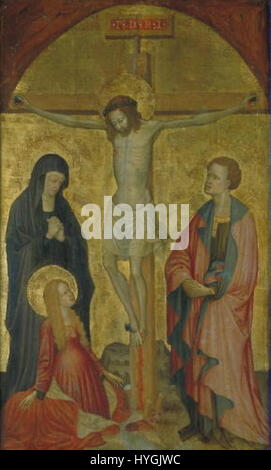 Crucifixion with the Virgin, Mary Magdalene and St Dominic fresco by Fra Angelico in Cell 25 in ...