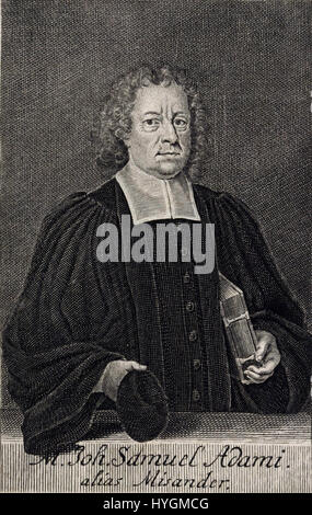 Portrait of Johann Samuel Adami, Portrait of Johann Samuel Adami in a ...