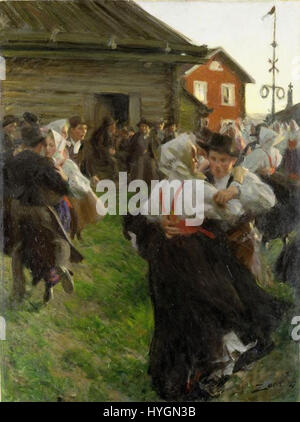 Anders Zorn’s 'Midsommardans' (Midsummer Dance), painted in 1897 ...