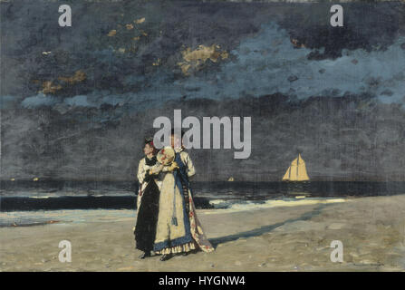 Winslow Homer - Promenade on the Beach Stock Photo - Alamy
