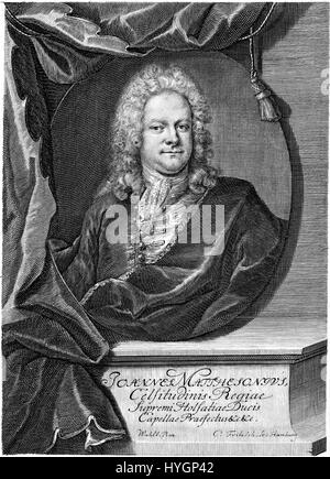 Johann Mattheson, portrait. German composer, theorist and lexicographer ...