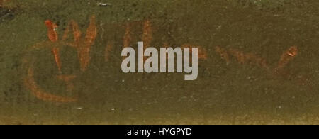 Signature of American painter George Alfred Williams Stock Photo - Alamy