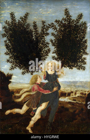 'Apollo and Daphne' by Antonio del Pollaiolo is a 15th-century painting ...