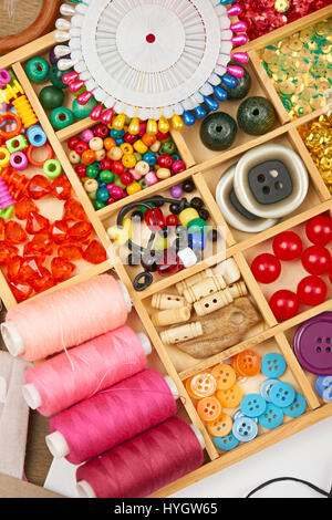 set of accessories and jewelry to embroidery, haberdashery, sewing ...