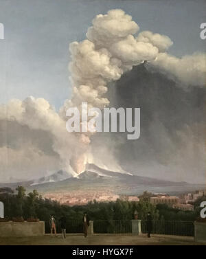 This painting depicts the dramatic eruption of Mount Etna, created ...