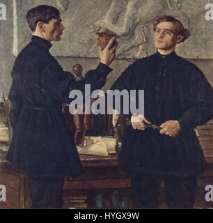 Mikhail Nesterov, a Russian painter, is known for his symbolic and ...