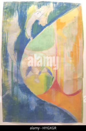 'Abstraction' by Joseph Stella, created in 1919, is a pastel work on ...