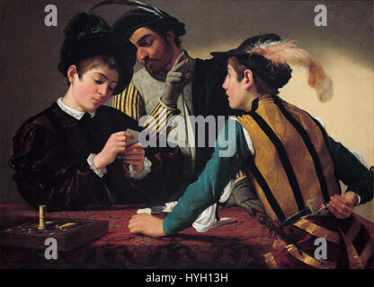 'The Cardsharps' is a famous painting by Caravaggio depicting a scene ...