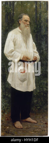 This 1901 portrait of Russian writer Leo Tolstoy by Ilya Repin captures ...